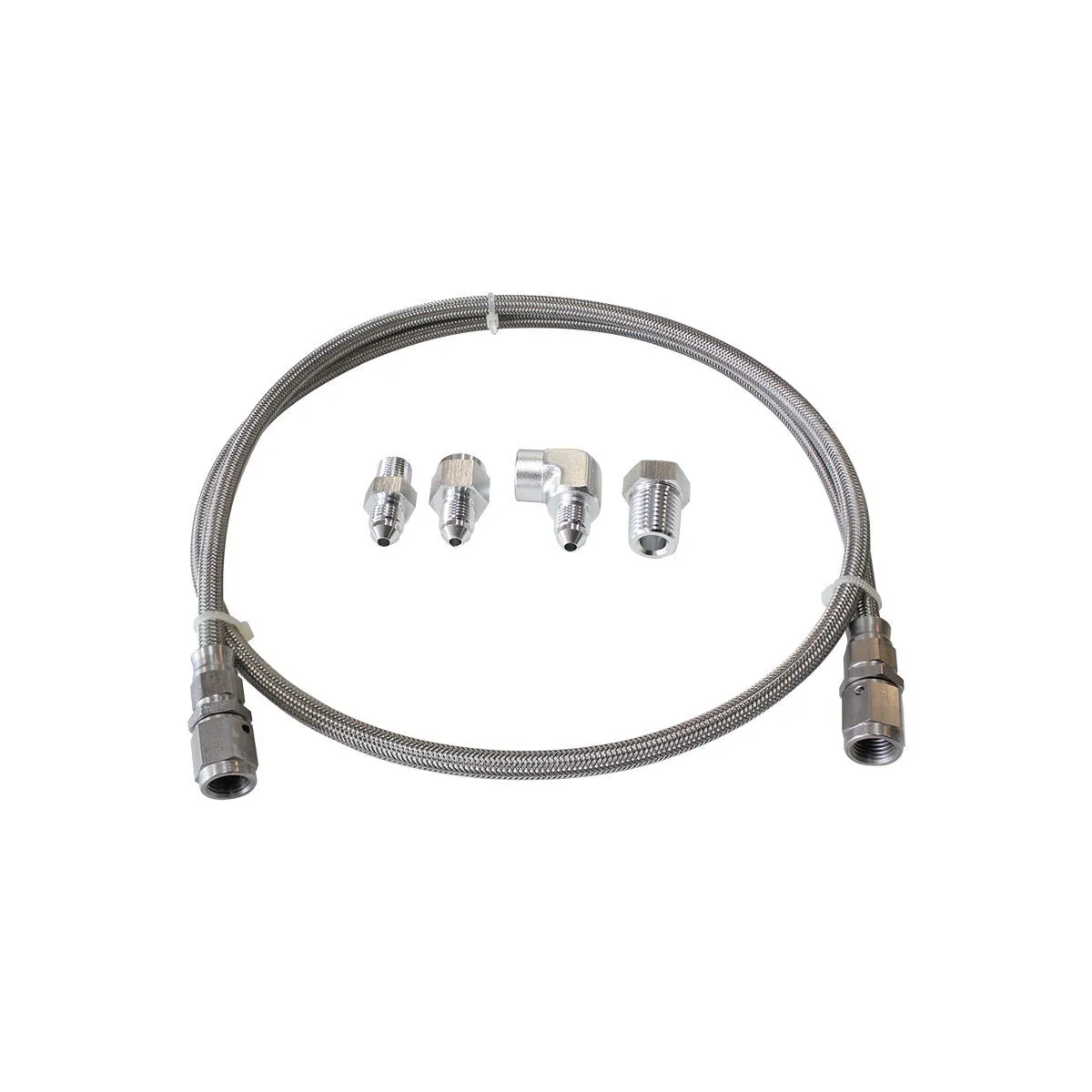 Aeroflow AF30-3004X -3AN x 4Ft Braided Stainless Steel Line Kit - Incls ...